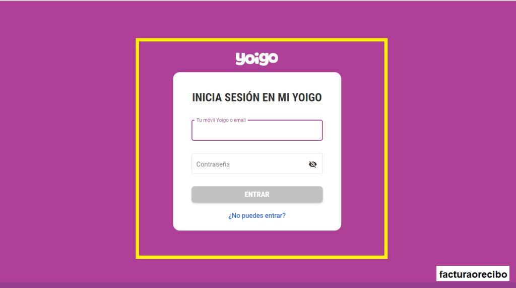 Pagar factura Yoigo - FacturaoRecibo