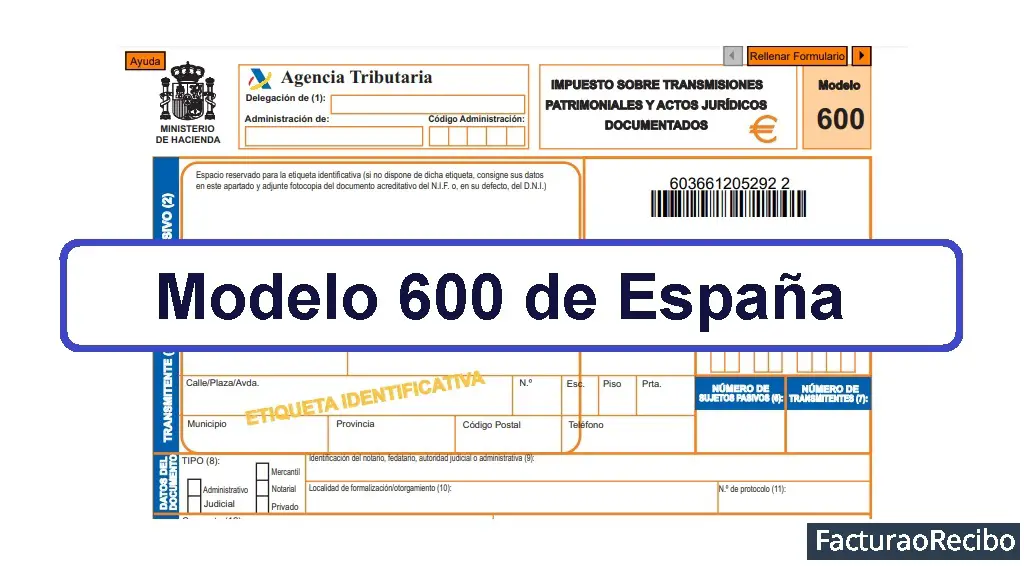 Modelo 600 de España - FacturaoRecibo