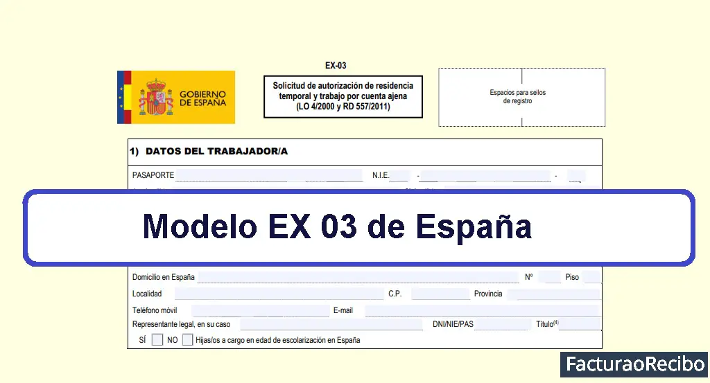 Modelo EX 03 de España - FacturaoRecibo
