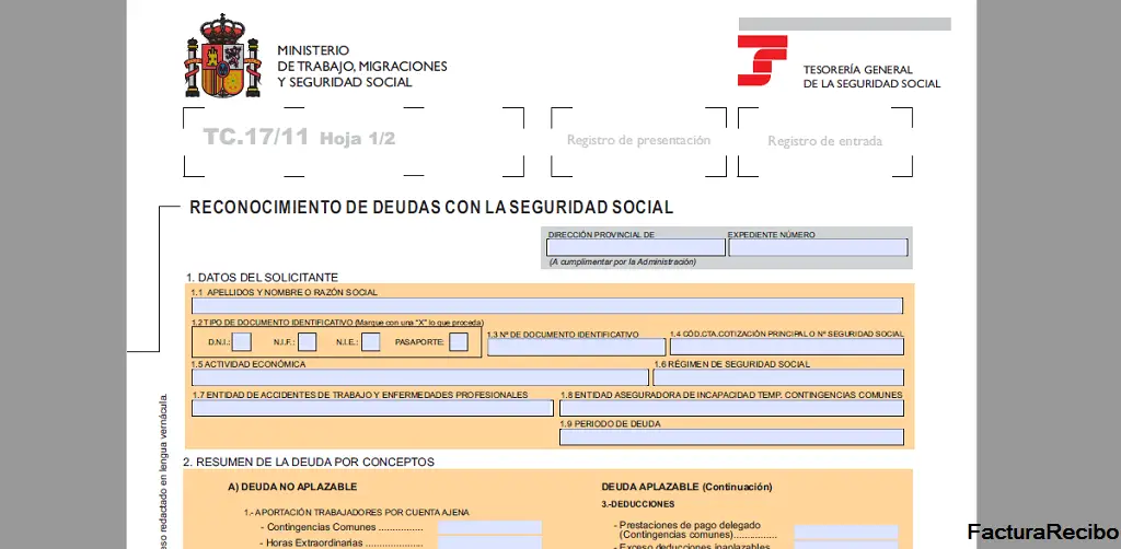 ¿Cómo descargar el Modelo TC 17/11 de la Seguridad Social de España ...